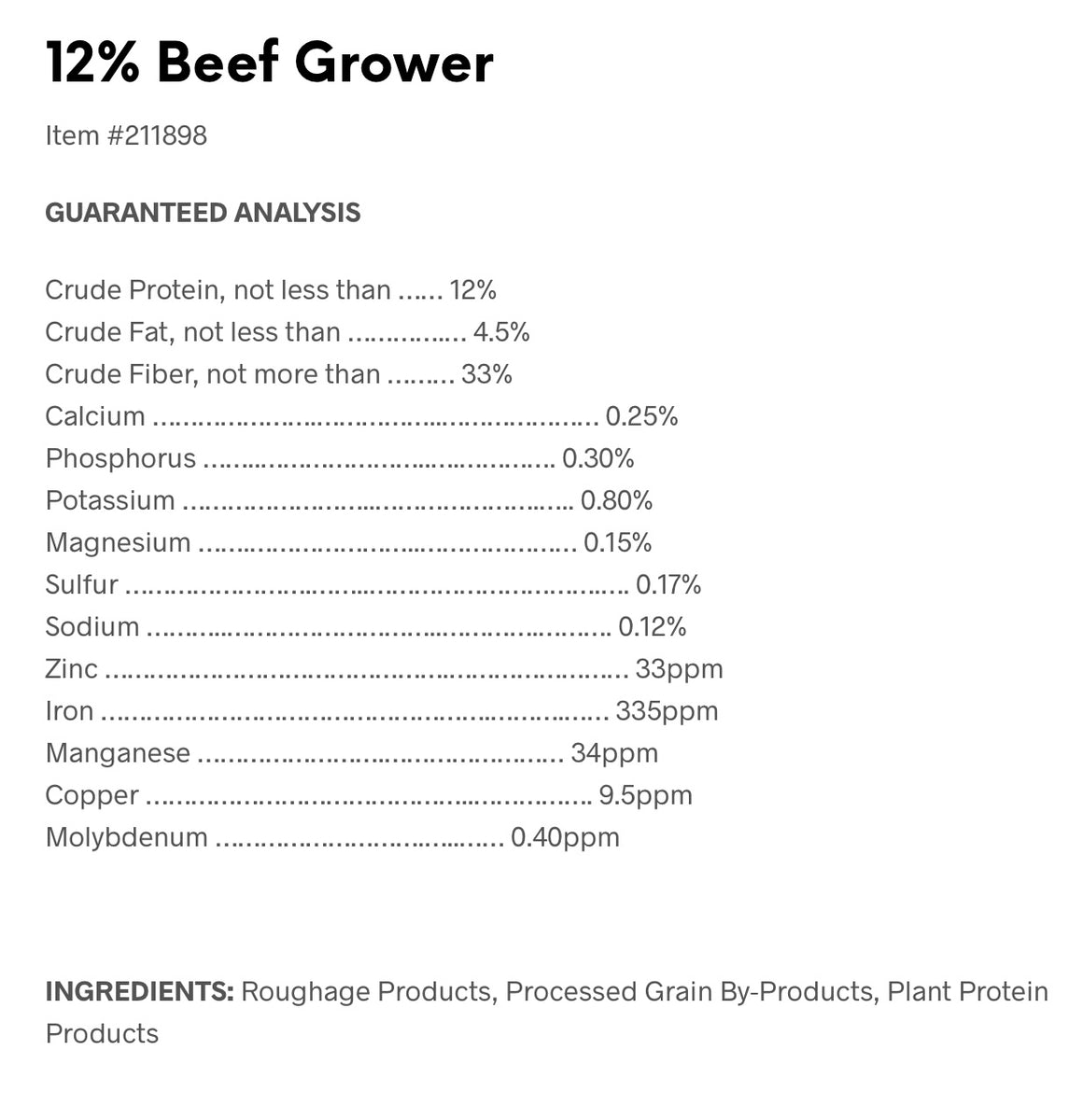 Beef Grower 12%, 50lb – G&DFarms