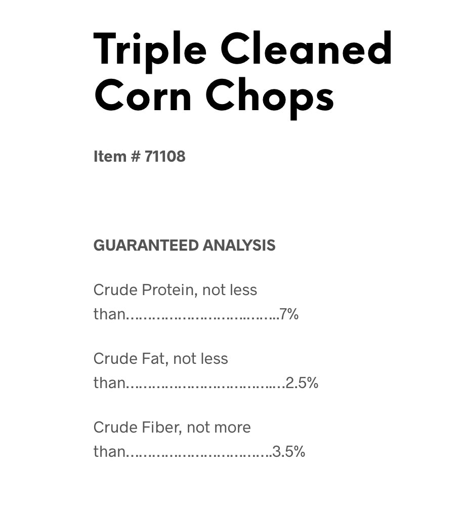 Corn Chops, Cleaned, 50lb – G&DFarms