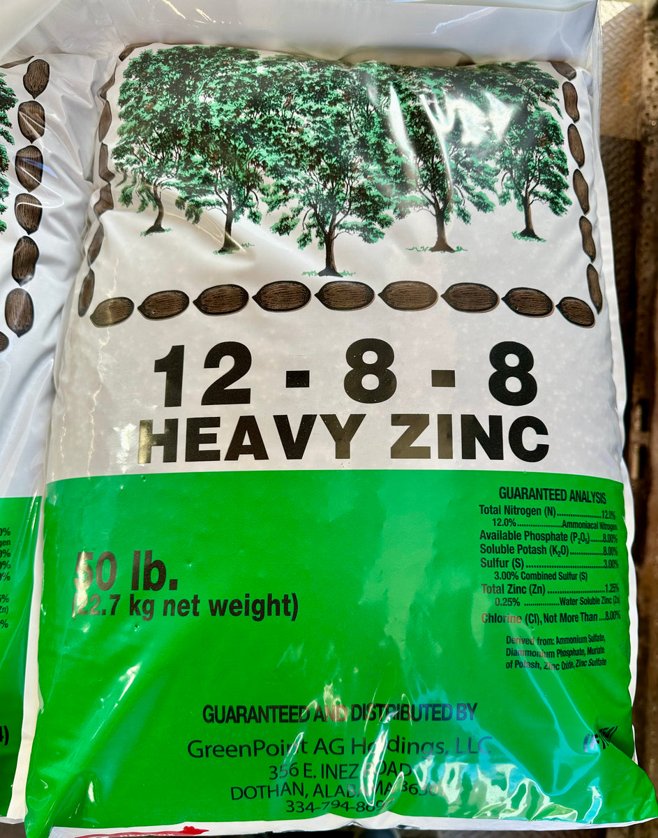 FERTILIZER Pecan 12-8-8 with Zinc, 50lb – G&DFarms