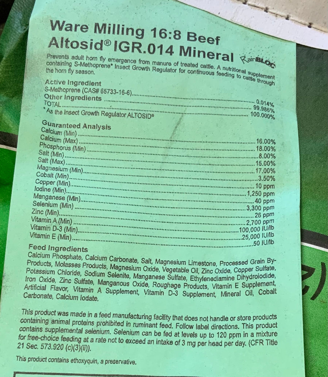 X-Treme Beef Mineral 16:8 IGR – G&DFarms