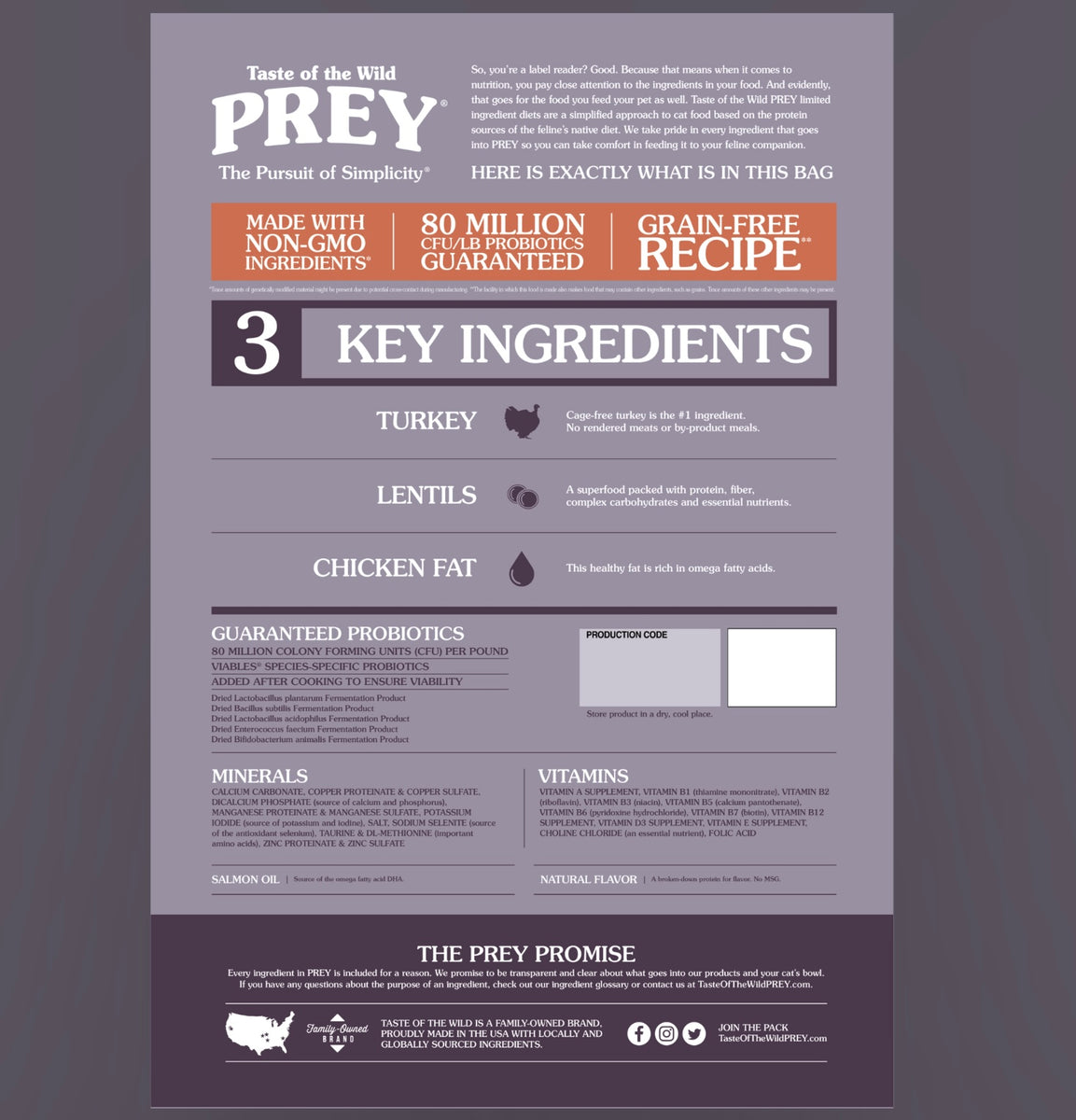 Taste of the Wild Prey Turkey Recipe, 6lb – G&DFarms