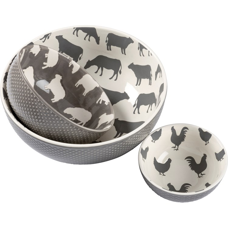 Farm Animal Bowl Set – G&DFarms