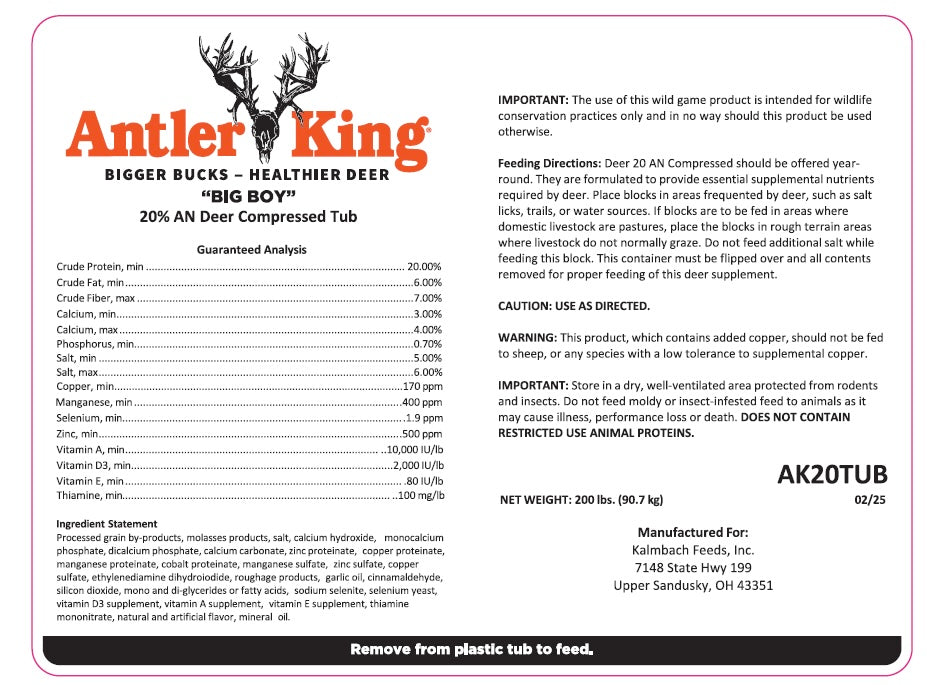 Antler King Big Boy 20% Deer Tub, 200lb – G&DFarms