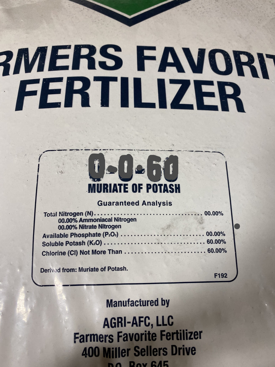 FERTILIZER 0-0-60 Potash, 50lb – G&DFarms