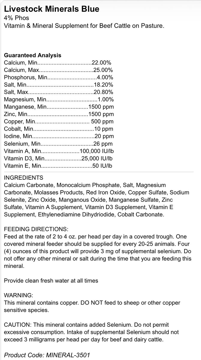 Ware Milling All Purpose Minerals, 4% Phos, 50lb – G&DFarms