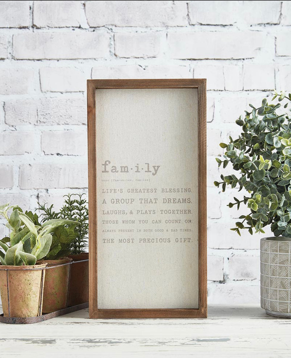Framed Wall Sign Family – G&DFarms