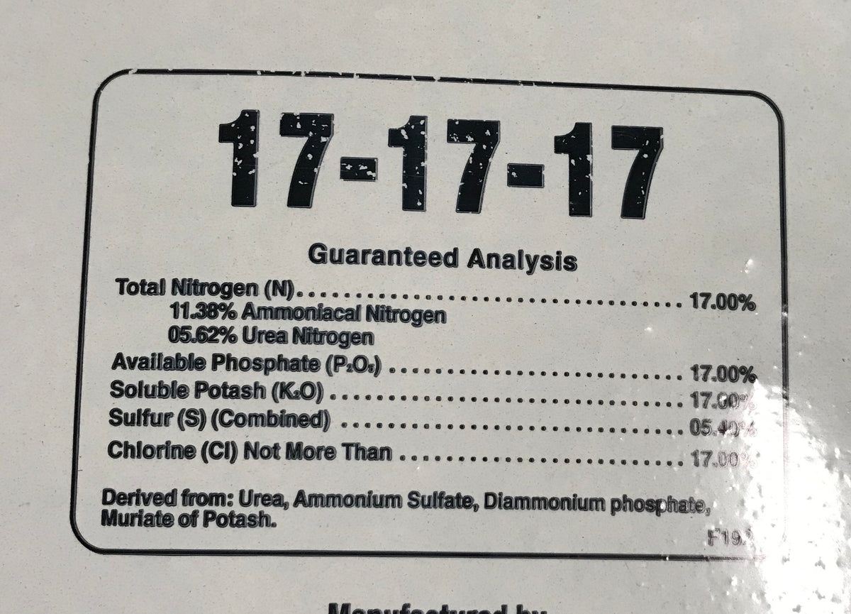 FERTILIZER 17-17-17, 50lb – G&DFarms