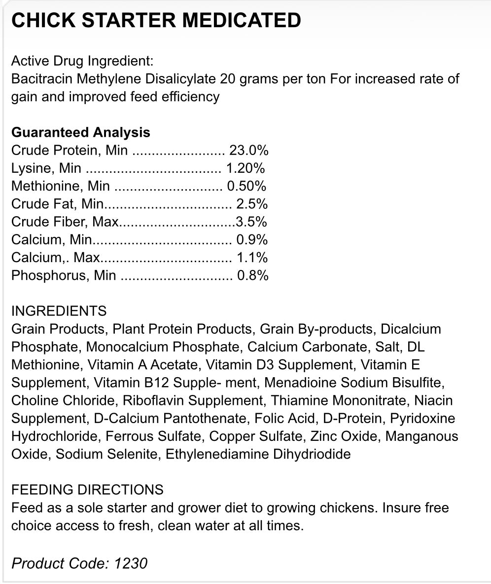 Chick Starter/Grower, Medicated 23% – G&DFarms