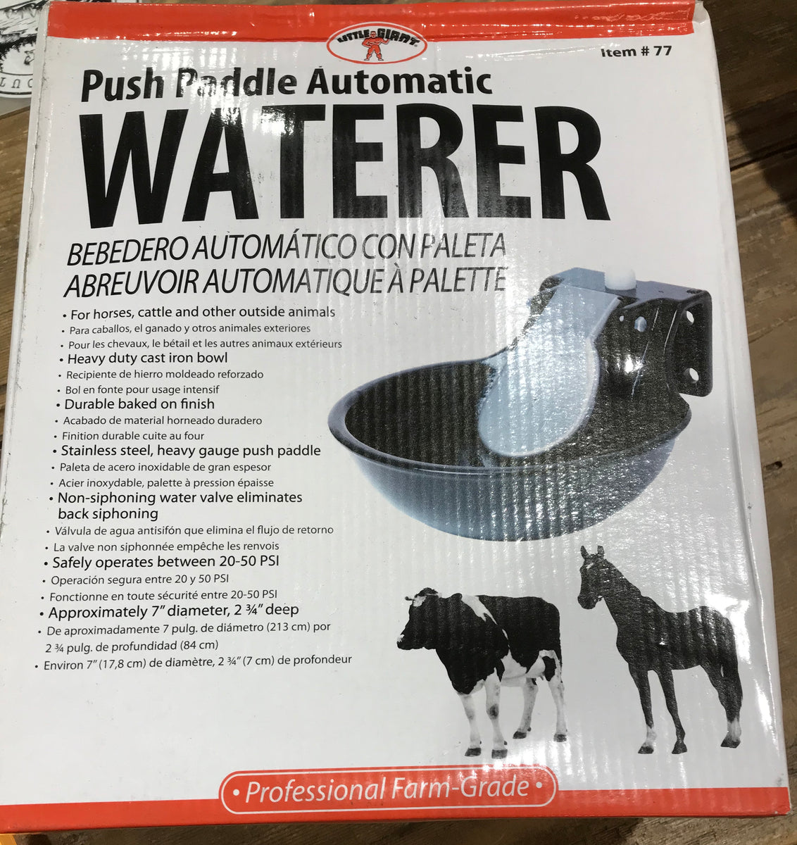 Push Paddle Waterer – G&DFarms